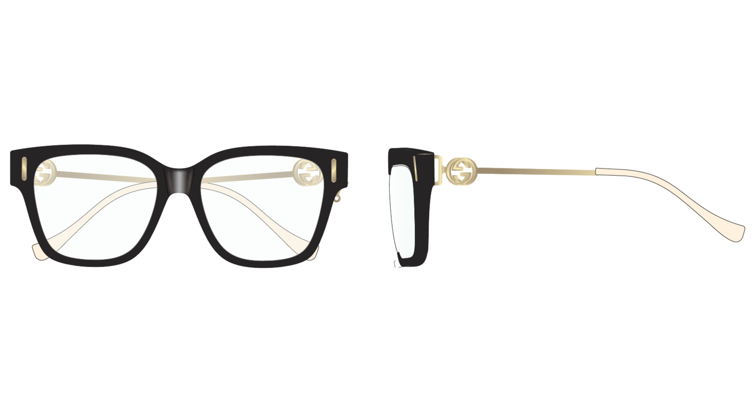 Gucci Okulary korekcyjne GG1204O-001 | Okulary korekcyjne